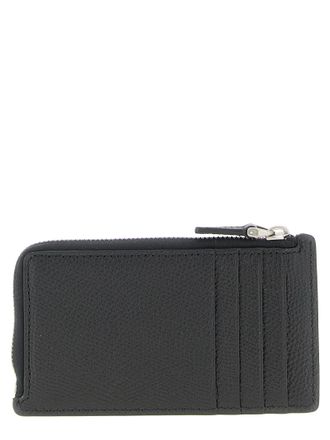 Valentino Garavani Calfskin Leather Card Case - Black