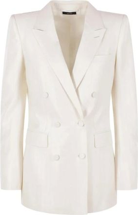 Tom Ford Femme, Vestes, Blanc, Taille: 34 FR Outerwear Tom Ford