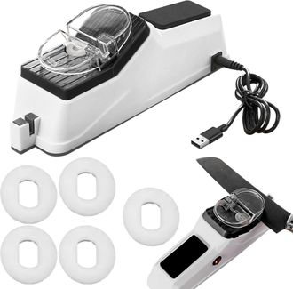 Generic Elektrischer Messersch&auml;rfer - Messersch&auml;rfer mit Wellenschliff, professioneller Messersch&auml;rfer f&uuml;r zu Hause | Messersch&auml;rfmaschine, K&uuml;chenger&auml;t f&uuml;r sc