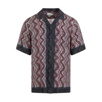 Dries Van Noten Homme, Chemises, Multicolore, Taille: XL Chemise &agrave; Imprim&eacute; G&eacute;om&eacute;trique