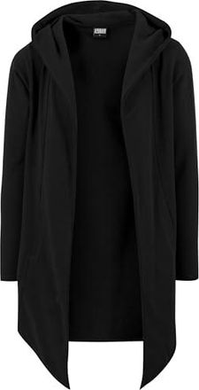 Urban Classics Homme Cardigan &Agrave; Capuche Gilet Coton Manches Longues Fluide et Asym trique Oversize 2 Poches Lat rales black Taille M, Noir (Black), M EU