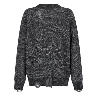 Diesel Pullover mit Rundhalsausschnitt - - Knitwear - Herren - Grau - 2XL