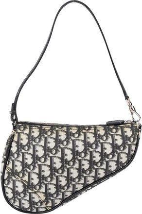 Dior Crossbody Bags - Christian Dior Canvas Trotter Monogram Mini Saddle - Gr. unisize - in Schwarz - f&uuml;r Damen