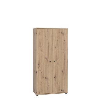 M&ouml;belando Mehrzweckschrank >TEMPRA2< in Artisan Eiche Dekor (B/H/T: 73,7x149,5x34,8 cm) bietet 2 T&uuml;ren, 5 F&auml;cher und einen robusten Oberboden mit 30 kg Belastba