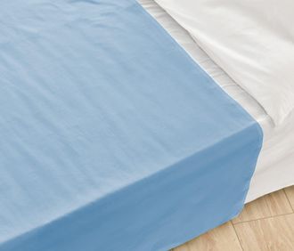 NatureMark Basic Bettlaken - weiches und pflegeleichtes Betttuch aus 100% Baumwolle ohne Gummizug Haustuch viele Gr&ouml;&szlig;en und Farben Gr&ouml;&szlig;e: 150x250 cm, hell blau