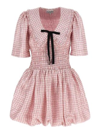 Ganni Knielanges Kleid - Nude