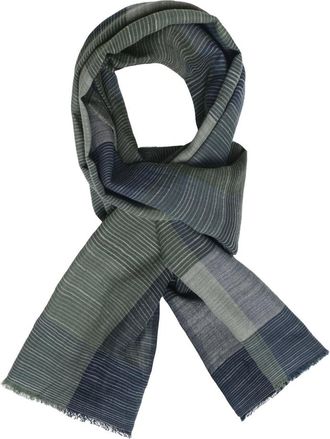 Tom Rusborg Leichter Schal aus Baumwolle mit Karo- und Streifenmuster in