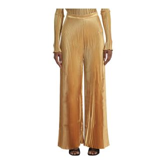 L&rsquo;Id&eacute;e Lange Plisseehose - - Trousers - Damen - Gelb - S