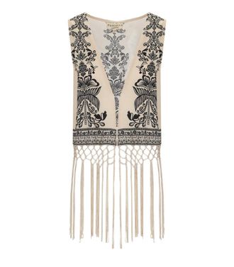 Pahiesa GILET ECRU ET NOIR PAHIESA FORMENTERA