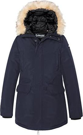Schott NYC Mixte Jktnellyw PARKA CAPUCHE FAUSSE FOURRURE SCHOTT, NAVY, XS EU