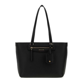 Michael Kors Jet Set Travel Medium Pebbled Leather Tote - - Bags - Damen - Schwarzk - ONE SIZE