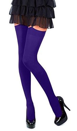 Romartex Bas Pour Porte Jarretelle en Microfibre 40 DEN, XL, bluet