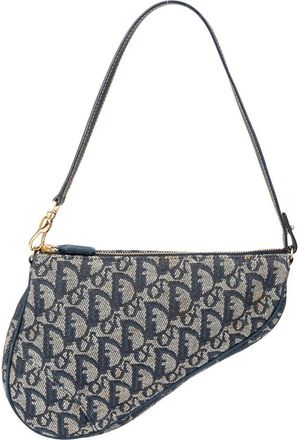 Dior Crossbody Bags - Christian Dior Trotter Monogram Mini Saddle Handba - Gr. unisize - in Blau - f&uuml;r Damen