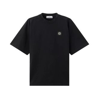 Stone Island Homme, Tops, Noir, Taille: M T-Chemises