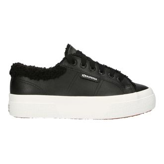 Superga Veganer Plateau-Sneaker mit Sherpa-Futter - - Shoes - Damen - Schwarzk - 40 EU
