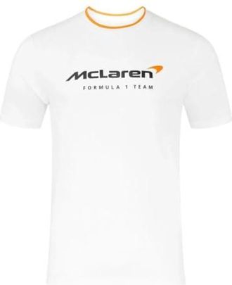 Castore T-Shirt Core Essential Officiel Homme MC Laren Formule 1 Officiel Blanc (FR/ES, Alpha/Lettres, XXL, Taille Normale, Taille Normale, Blanc)