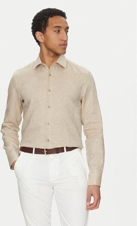 HUGO BOSS Hemd H Hank Kent C1 214 50490234 Beige Slim Fit