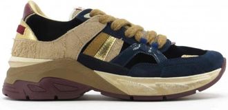 Serafini Femme, Chaussures, Multicolore, Taille: 36 EU Baskets en velours avec détails dorés