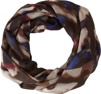 Tom Tailor Damen 1048580 Loop-Schal mit Muster, 39033-Brown Blurry Argyle, OneSize