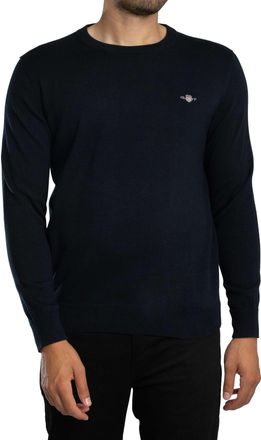 GANT Gant Herren Classic Cotton C-Neck Pullover, Evening Blue, XL EU