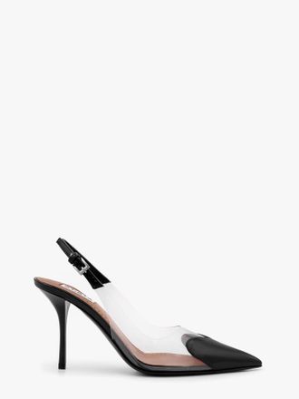 Alaia Le Coeur PVC and leather slingback d&eacute;collet&eacute; - ALAIA - gender_Woman