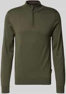 Daniel Hechter Strickpullover mit Stehkragen und Reißverschluss