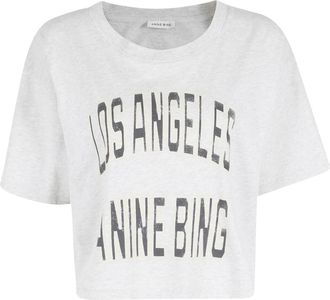 Anine Bing Femme, Tops, Gris, Taille: 38 FR Johnny Cropped Tee