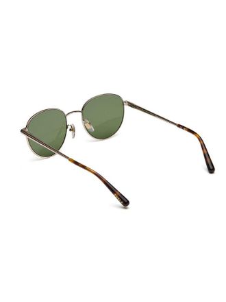 Furla SFUB19 Metal Round-Frame Sunglasses - Gold