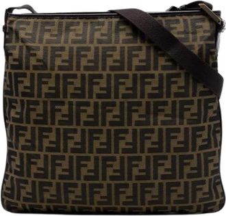 Fendi Sac bandouli&egrave;re en toile de seconde main - Femme - Pre-owned - Brun - Taille: ONE Size