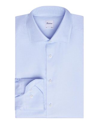 Stenstr&ouml;ms Hemd aus Twofold Super Cotton mit Karomuster, Regular Fit in