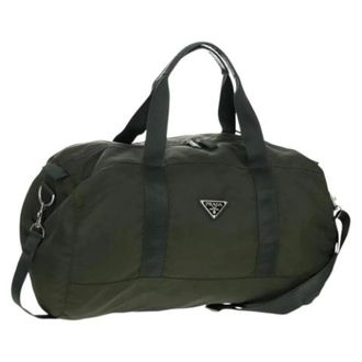 Prada unisex, Pre-owned, Vert, Taille: ONE Size Sac Week-end en Nylon Pre-owned
