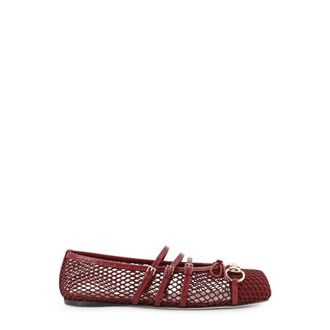 Gucci Mesh Eckige Zehen Lederriemen Schuhe - - Shoes - Damen - Braun - 36 EU