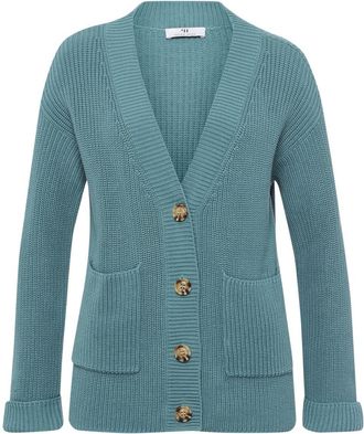 Peter Hahn Strickjacke V-Ausschnitt Peter Hahn gr&uuml;n