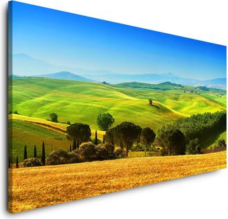 Paul Sinus Art Toskana Italien 120x 60cm Panorama Leinwand Bild XXL Format Wandbilder Wohnzimmer Wohnung Deko Kunstdrucke