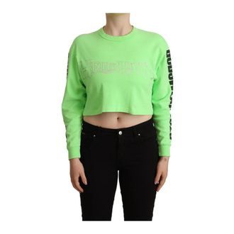 GCDS Long Sleeves Cropped Top Sweater - - Tops - Damen - Gr&uuml;n - 2XS
