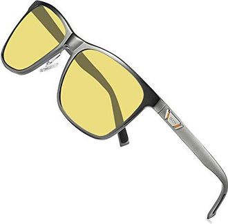 Duco Lunettes de Vision Nocturne en Fibre de Carbone Polaris&eacute;es pour Conduite de Nuit et Tir 3029HY (Gris)