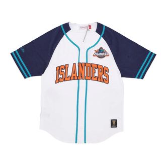 Mitchell & Ness NHL &Uuml;bungstag Baseballshirt Wei&szlig; - - Tops - Herren - Mehrfarbig - XL
