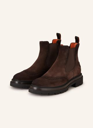 Santoni Chelsea-Boots Blockage braun