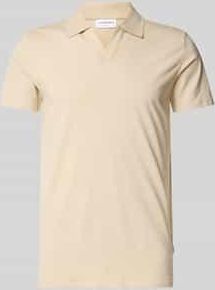 Lindbergh Poloshirt mit V-Ausschnitt