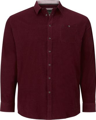 Charles Colby Herren Cordhemd Duke Nilson rot, 5XL (XXXXXL) - 51/52