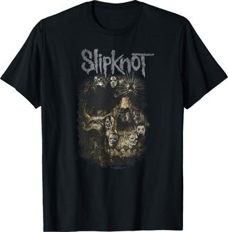 Slipknot Skull Group Metallband Kunstdruck T-Shirt