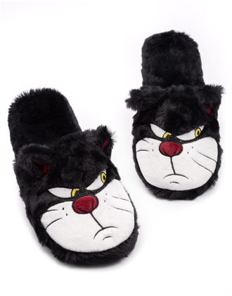 Disney Cinderella Lucifer Hausschuhe Flauschige Katze Womens Damen Schwarz 36-37 EU