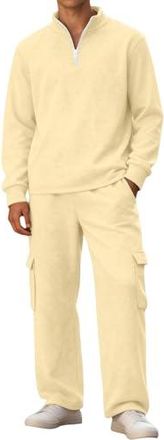 Generic Surv&ecirc;tement De Sport Pour Hommes, Sweat &Agrave; Capuche &Agrave; Manches Longues Et Pantalon Ensemble De 2 Pi&egrave;ces, Baggy Et Confortable, Tenue De Jogging Decontrac