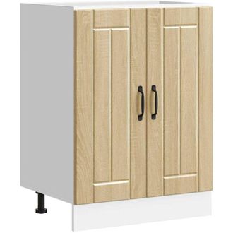 vidaXL Spülenunterschrank Lucca Sonoma-Eiche Holzwerkstoff - Vidaxl