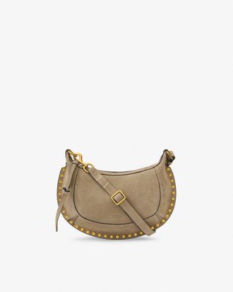 Isabel Marant Sac Oskan Moon En Cuir Velours - - Taupe Fum&eacute; - - Isabel Marant