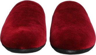 Dolce & Gabbana Mens Red Suede Slipper Goatskin