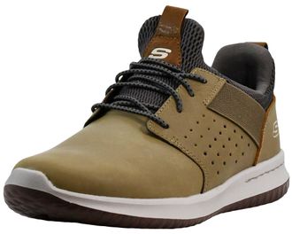 Skechers Delson Axton Herren-Sneaker, Taupe, 47.5 EU