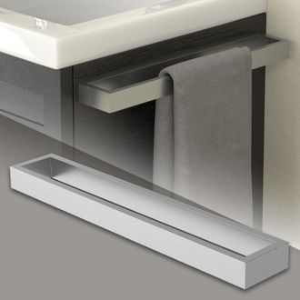 ML Design ML-Design Handtuchhalter ohne Bohren 40 cm, Silber, aus Edelstahl, Wandmontage, Badetuchhalter Wand zum kleben für Badezimmer & Küche, Modern, Handtuc