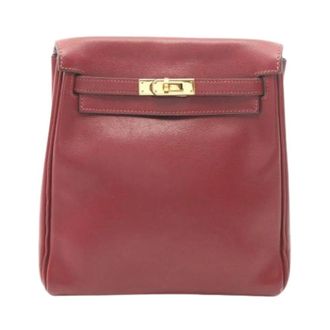 Herm&egrave;s Pre-owned Gulliver Leather Backpack - Femme - Pre-owned - Rouge - Taille: ONE Size