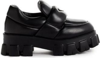 Prada Mocassins en cuir rembourr&eacute;